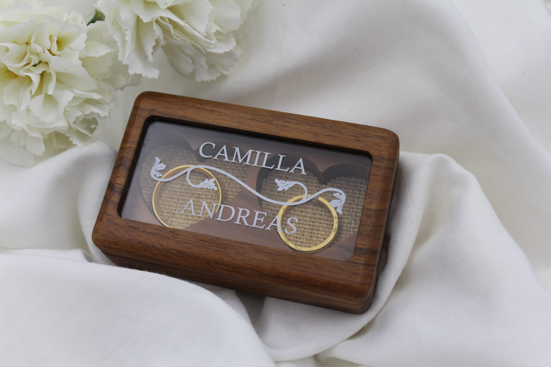 Ringæske til to ringe - Leaves - Skovgaarden